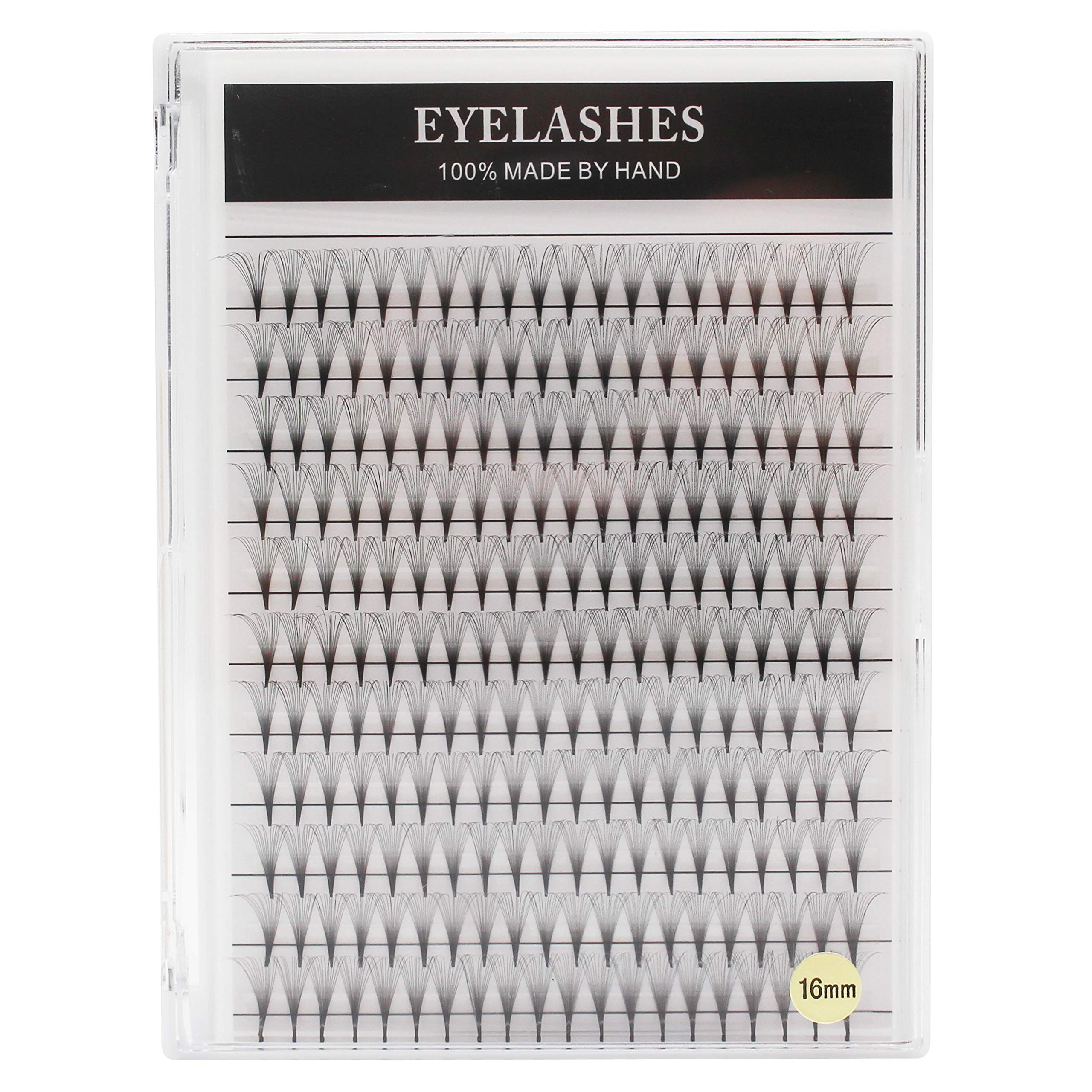 Dedila 220Pcs -Long Stem 14D Wide Fans Premade Volume Eye Lashes Extensions Thin Base Natural Long Individual False Eyelashes Soft and Lightweight Cluster Lashes 10-18mm to Choose (15mm)