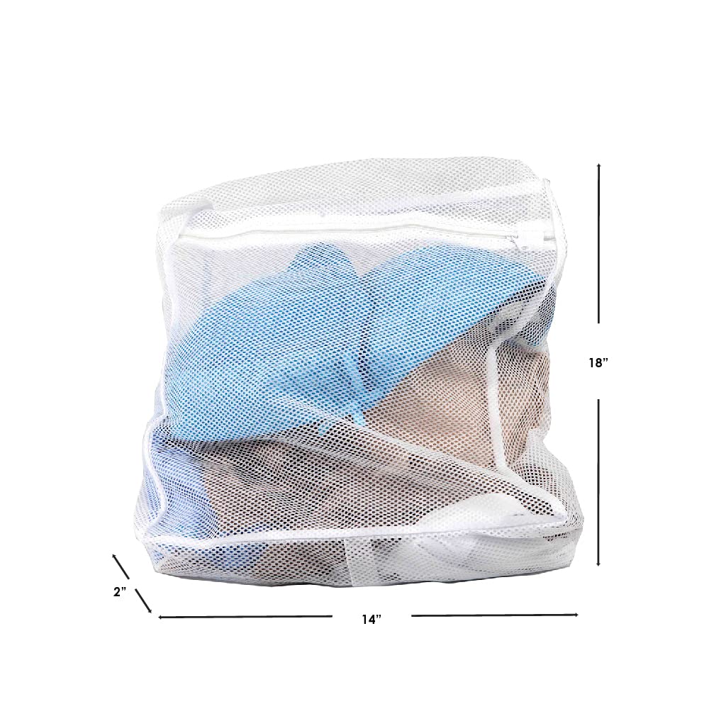 Laundry Bag For Washing Machine, (White), By Home Basics | Lingerie Mesh Laundry Bag With Zipper | Washer Bags For Laundry and Travel