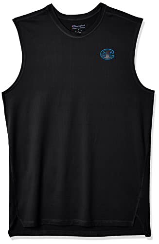 Champion Men's MVP Muscle Tee (Retired Colors), Black Outline C Logo, Small