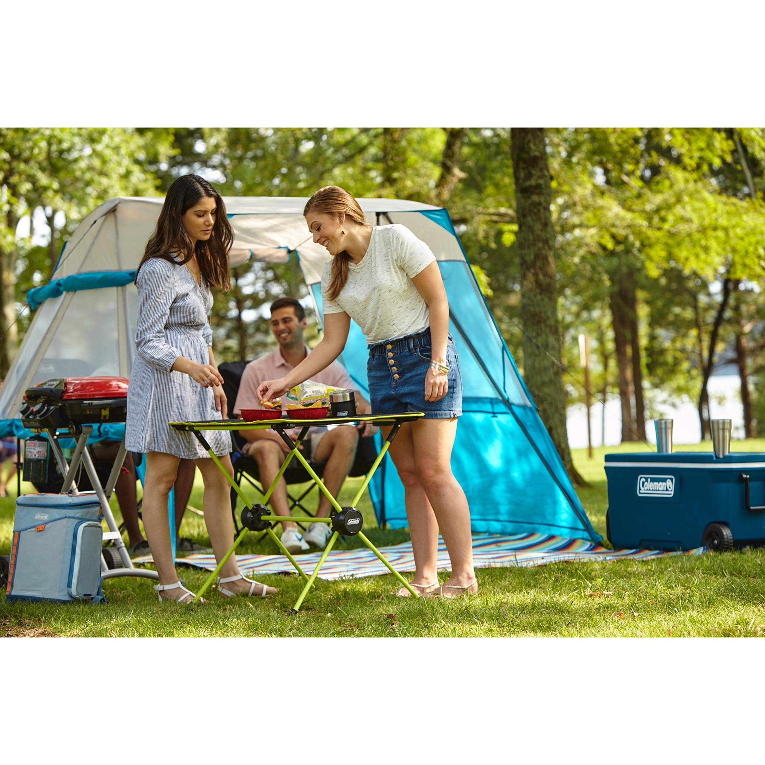 Coleman Mantis Space-Saving Outdoor Camp Furniture, Chair/Cot/Table More Storage Space Than Normal, Great for Camping, Tailgating, Backyard, & More, Carry Bag Included