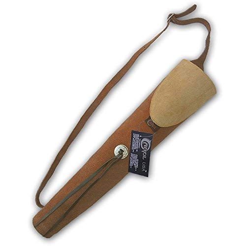 CAROL Traditional Suede Leather Back Arrow Quiver AQ137BROWN