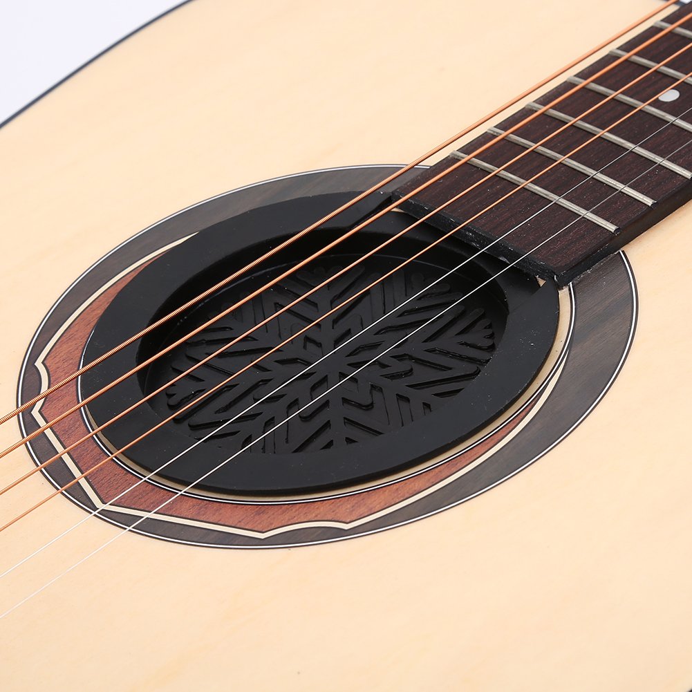 VBESTLIFE Guitar Sound Hole Cover, Acoustic Guitars Soundhole Cover Rubber Screeching Halt Feedback Buster Prevention 38/39 Inch