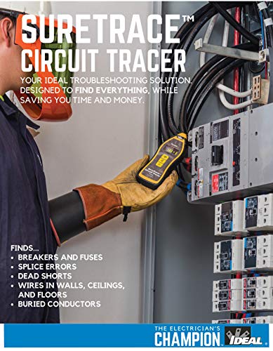 IDEAL INDUSTRIES INC. SureTrace 61-957 Circuit Tracer Open/Closed, 360 Degree, Black