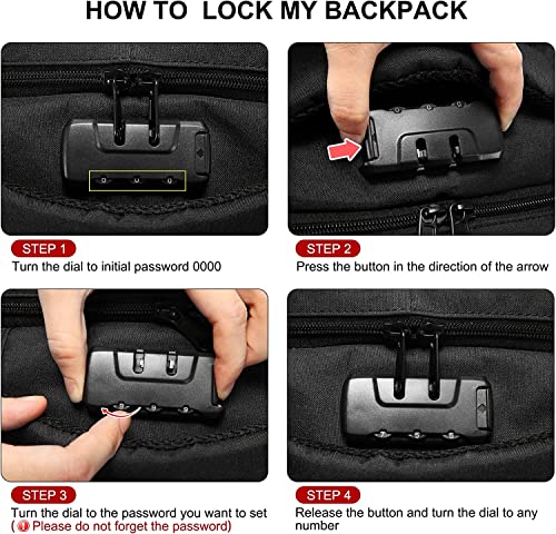 LOVEVOOK Travel Backpack, 30-40L Expandable Extra Large Backpack with Lock, Carry on Backpack 17 Inch with USB Port, Anti-Theft Water Resistant Business Backpack for Men Women, Dark Grey