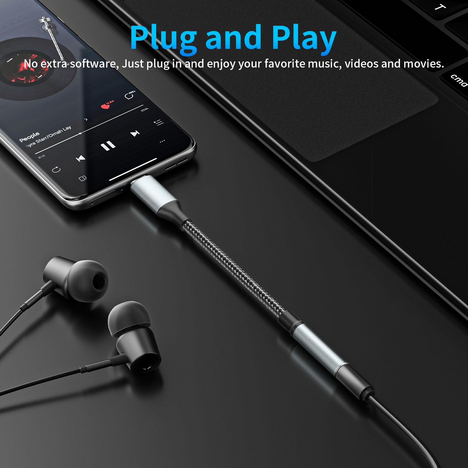 Lightning to 3.5 mm Headphone Jack Adapter, 2 Pack [Apple MFi Certified] for iPhone 3.5mm Headphones/Earphones Aux Audio Adapter Dongle for iPhone 14 13 12 11 XS XR X 8 7 iPad, Support Music + Calling