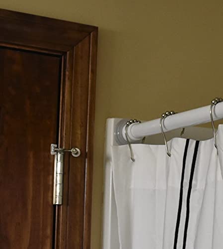 PAW International Stick to Stay Shower Curtain Rod Support Holder Retainer | 3M VHB Adhesive (Best!!) | Waterproof | No Drilling | Stick On | Crystal Clear | 2 Pack | Max Load 60 lbs - Max 1-1/2" Rod