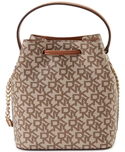 DKNY Bryant Drawstring Bucket Bag, Chino/Caramel
