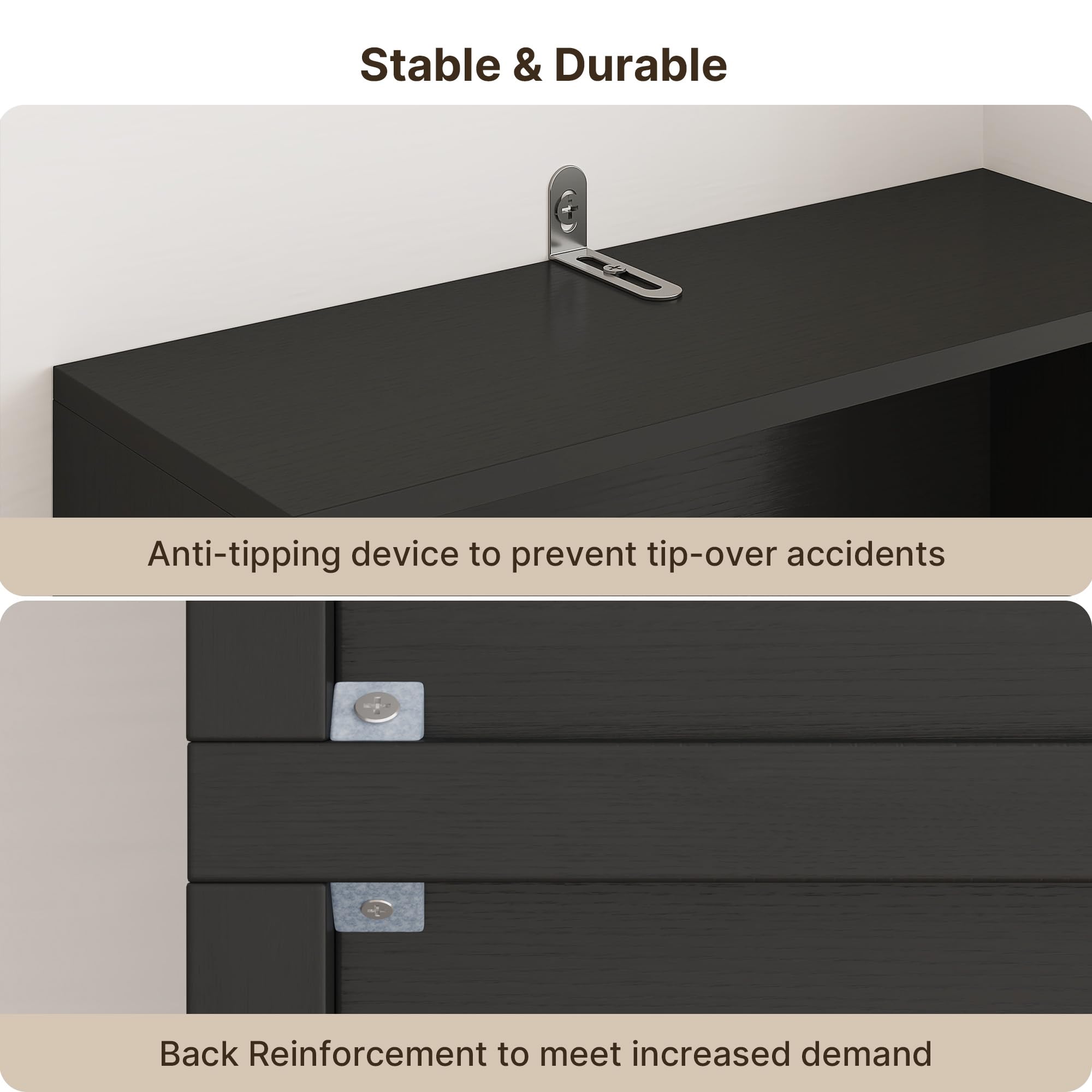 Gizoon Bookcase, Bookshelves and Bookcases, 71β 6-Shelf Bookcase with Doors, Floor Standing Display Storage Shelves, with Adjustable Shelves, for Home, Office, Living Room, Bedroom, Black