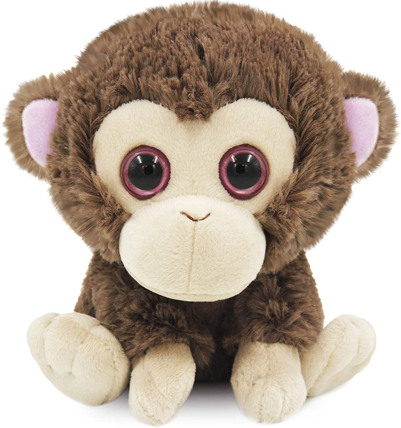 WEIGEDU Small Plush Toys Babies Monkey Stuffed Animals, 5.9 inches, Kaffee Brown Chocolate