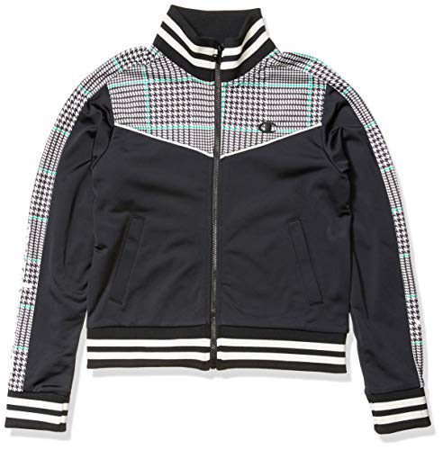 Champion Women's Track Jacket, Black/Exploded Houndstooth, X Small