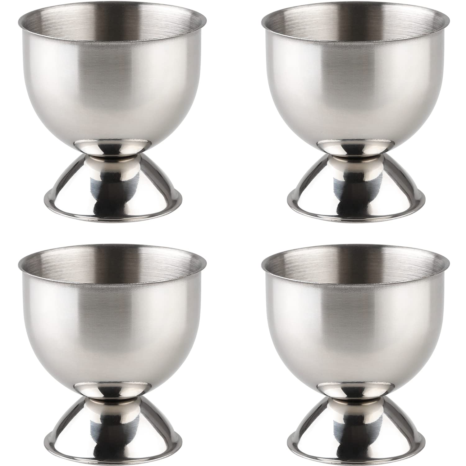 Egg Cups Set for Hard Soft Boiled Egg Stainless Steel Egg Tray Holder Kitchen Tool