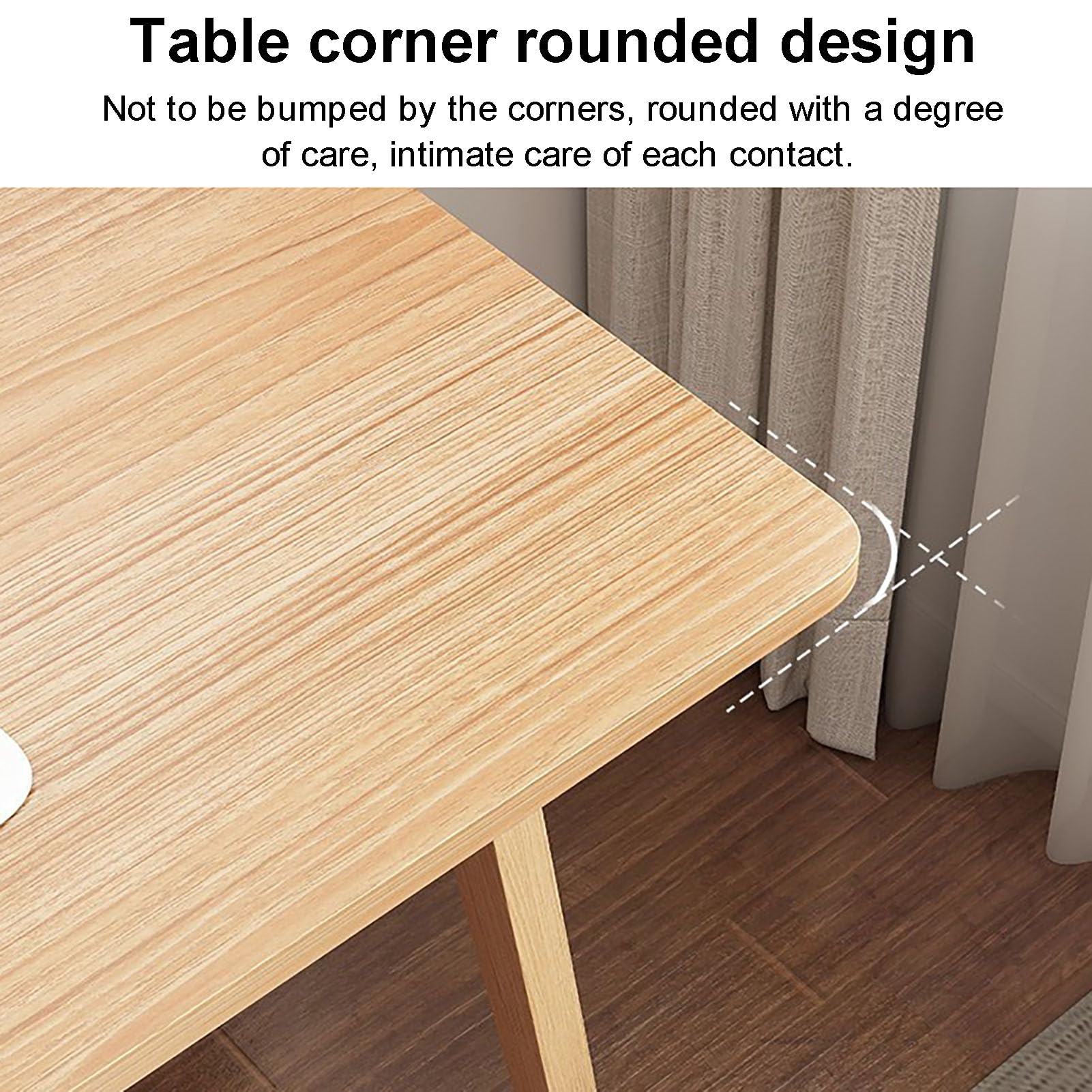 INSTR Home Office Writing Desk with Drawers and Storage Shelf, Mid-Century Modern Study Desk Wood PC Table Workstation Simple Computer Desk for Working & Learning(80x50x82cm(31x20x31inch), Wood)