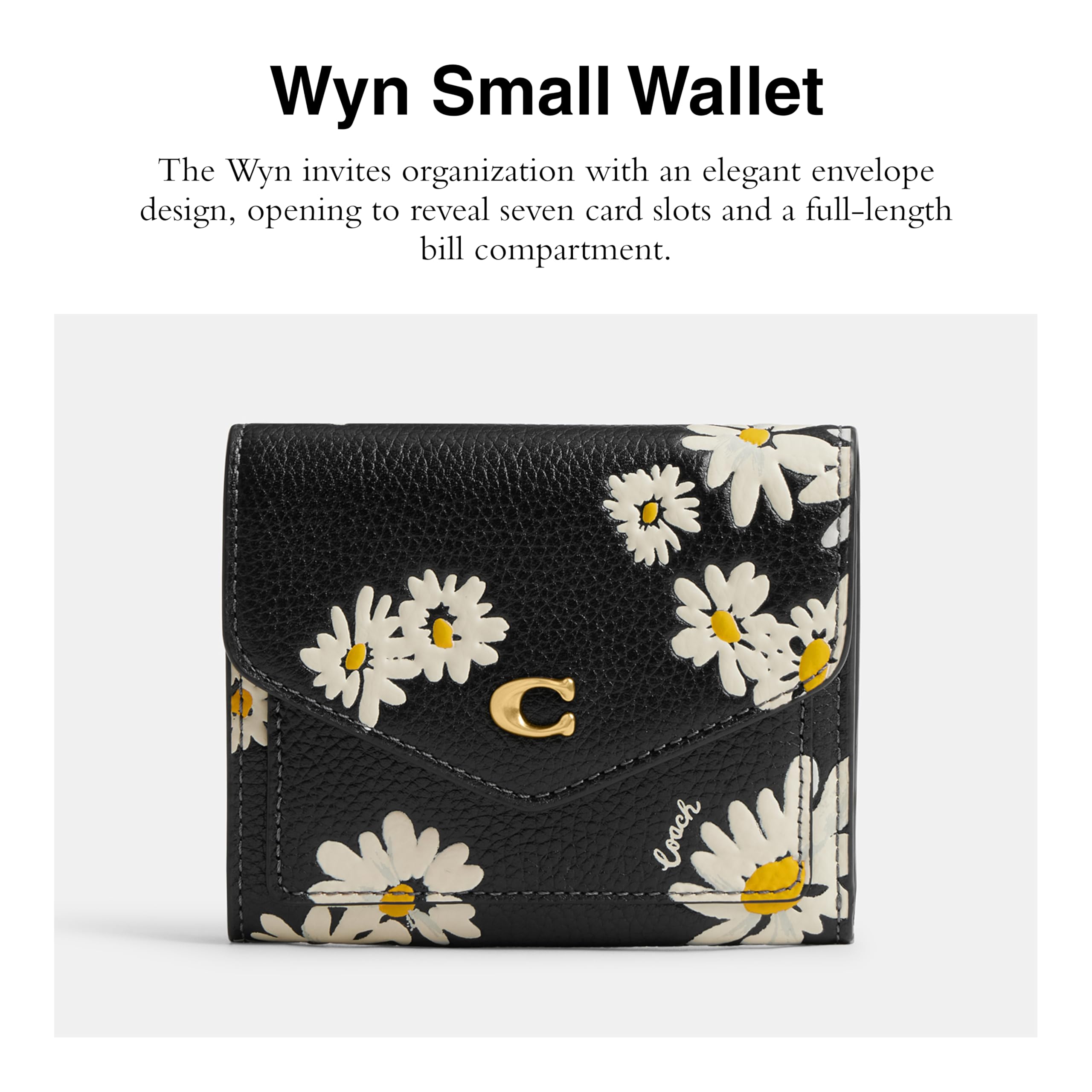 Coach Wyn Small Wallet, Black Multi