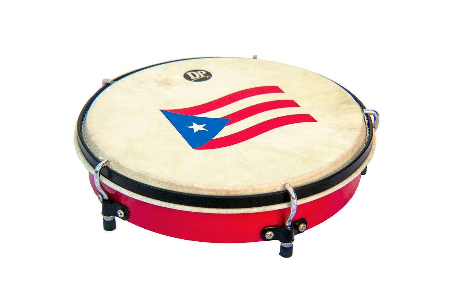 DP Music Set de Panderos - Pleneras PVC Drums with Puerto Rico Flag - Nylon Carrying Case Included (DP-PLENERA-S)