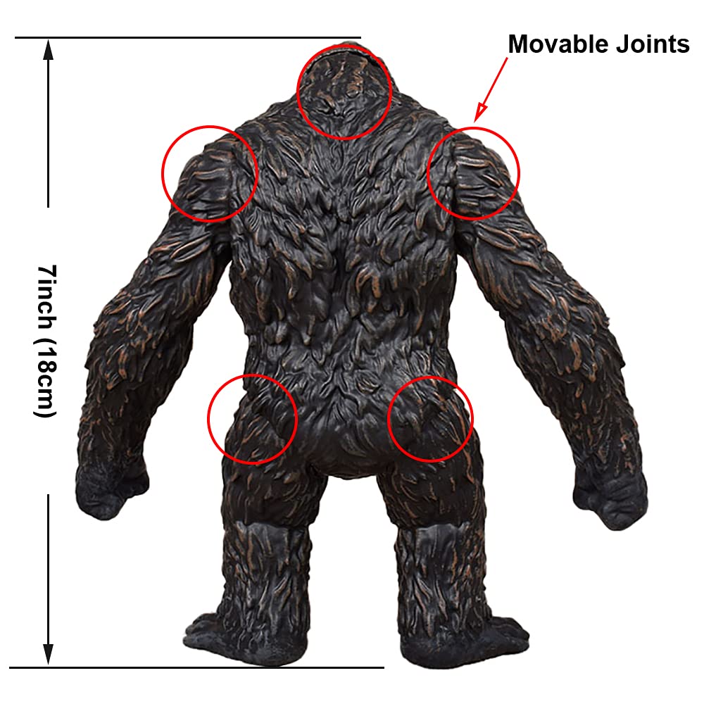 DDWT 7 Inch King Kong Action Figure Toy Kong Toys 2021 Skull Island Figures Movable Joints Simulation Gorilla Model Collection Decoration Gift, 0