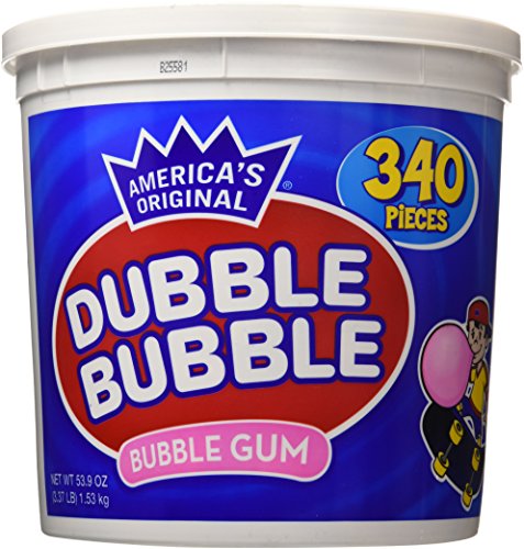 Dubble Bubble Gum, 53.9 Ounce - 340 Count Bucket (Pack of 2)