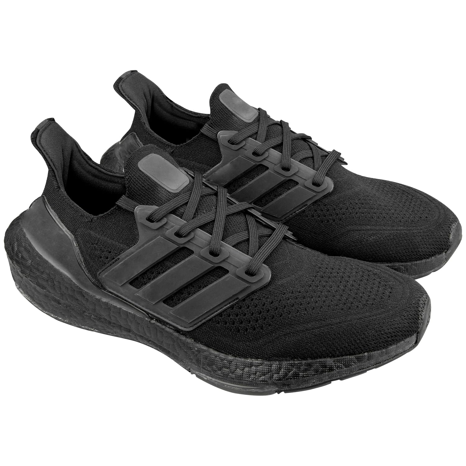 Endoto 2 Pairs Shoelaces Replacement Flat Laces for Adidas Ultraboost 19/20/21/22/23 1.0/2.0/3.0/4.0/5.0 Sneaker Shoes(Color:Black+White,Size:41Inch)