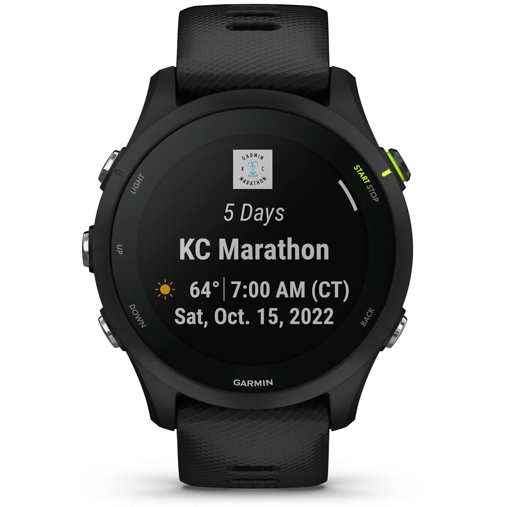 Garmin 010-02641-20 Forerunner 255 Music GPS Smartwatch Black Bundle with 2 YR CPS Enhanced Protection Pack