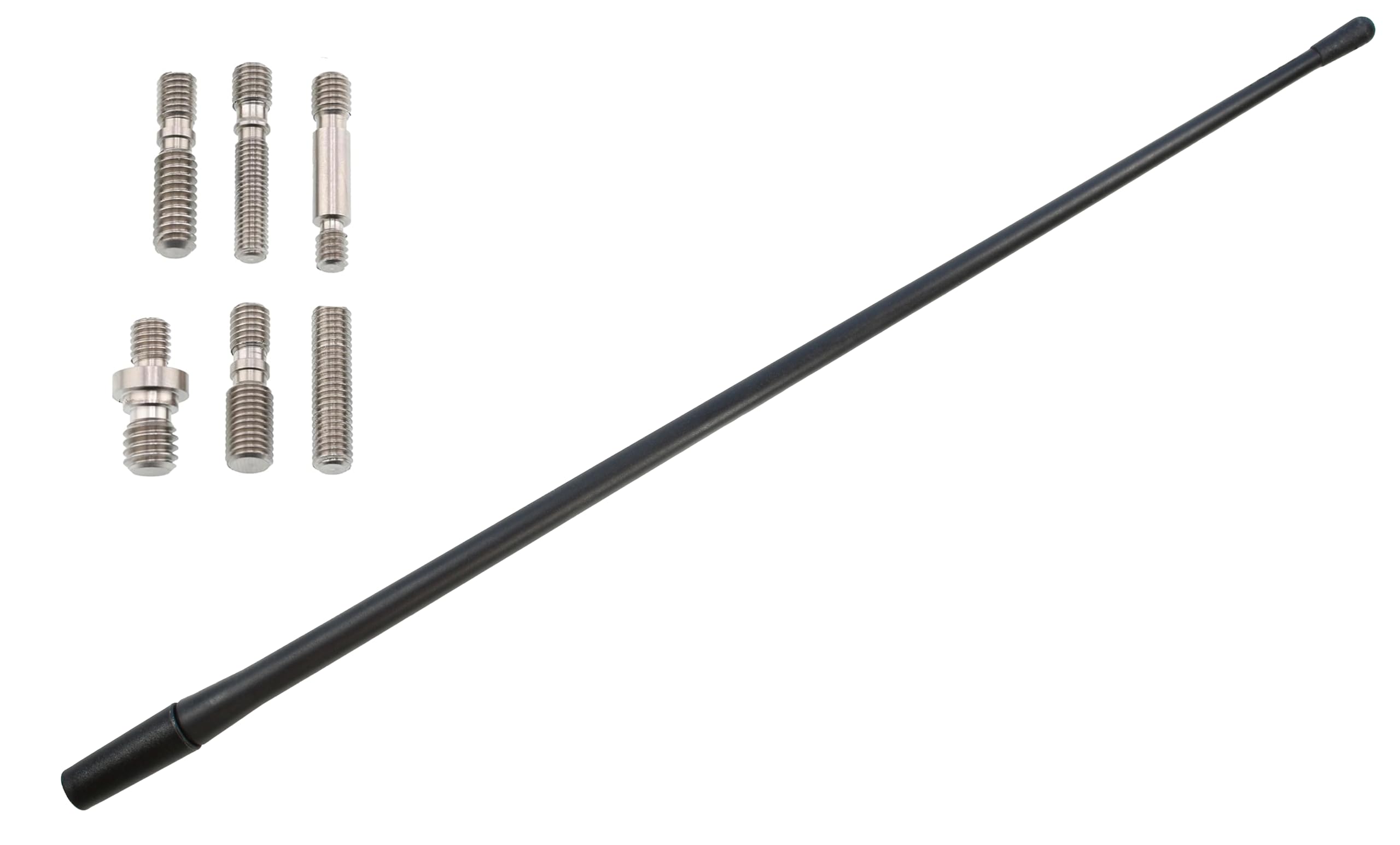 Votex Black Short Rubber 17 Inch Universal Antenna Kit - Easy Setup, Flexible & Durable Fits Cars, Trucks, SUVs