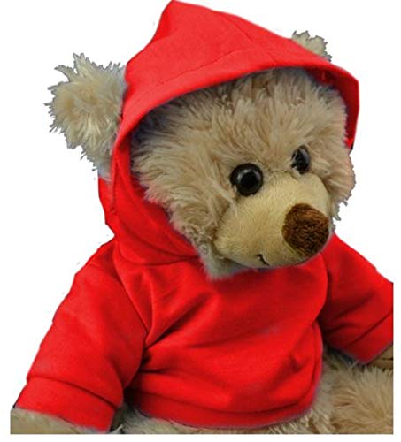 Red Hoodie Tee Teddy Bear Clothes Fits Most 14"-18" Build-a-Bear and Make Your Own Stuffed Animals