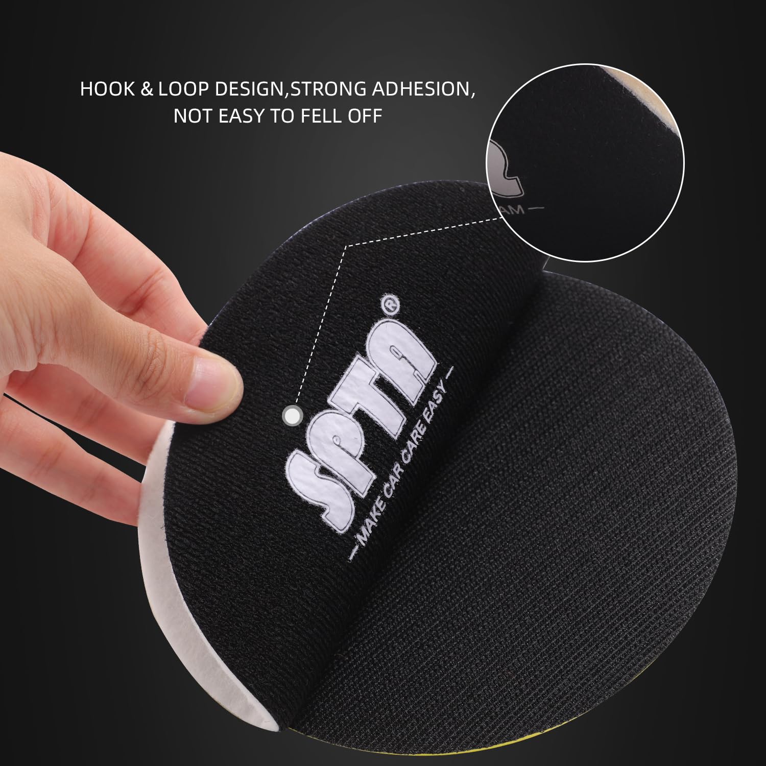 Glass Polishing Pad, SPTA 5 Pcs 5''(125mm)Car Glass Polishing Discs Microfiber Polishing Buffing Pad, Glass Scratch Removal Kit for Correct Damaged Window Cleaning Glass, Removing Stubborn Waterspots