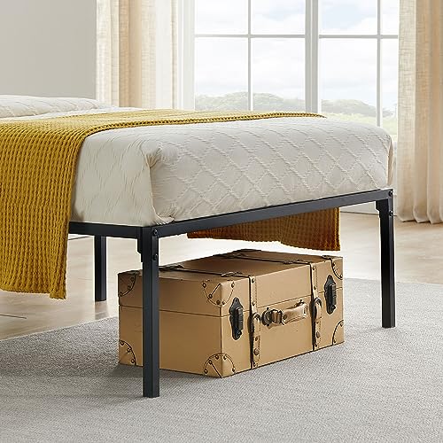 IDEALHOUSE 14 Inch Twin Bed Frame with Storage,Metal Platform Twin Bed Frame No Box Spring Needed Steel Slat Support Easy Assembly (Twin)