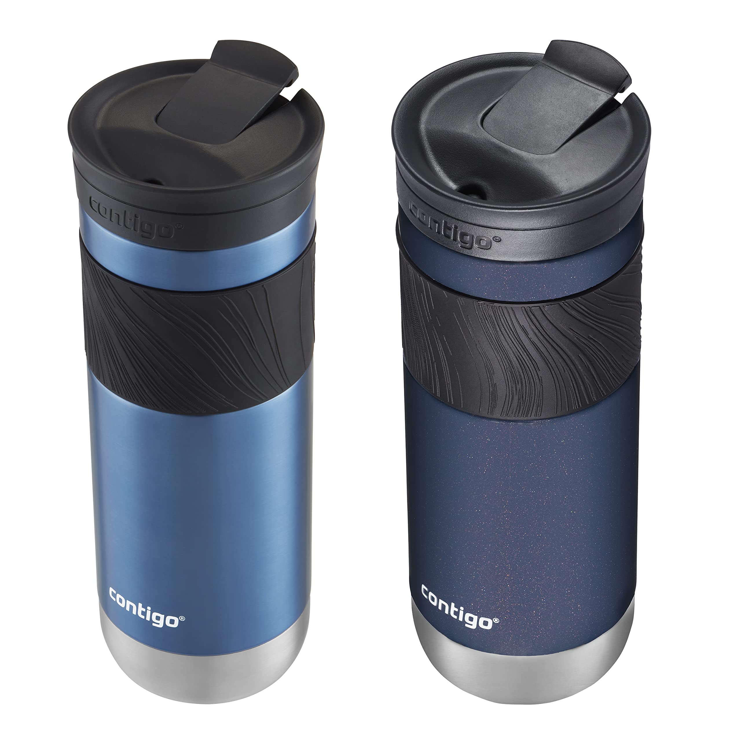 Contigo Huron & Byron Vacuum-Insulated Stainless Steel Travel Mugs with Leak-Proof Lids (20oz, 2-Pack)