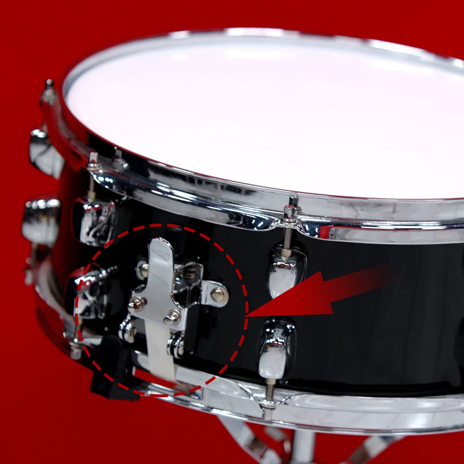 ERINGOGO 6 Pieces Plastic Snare Drum Wire Mounting Straps Snare Drum Parts Mounting Straps for Snare Drum Mylar Snare Drum