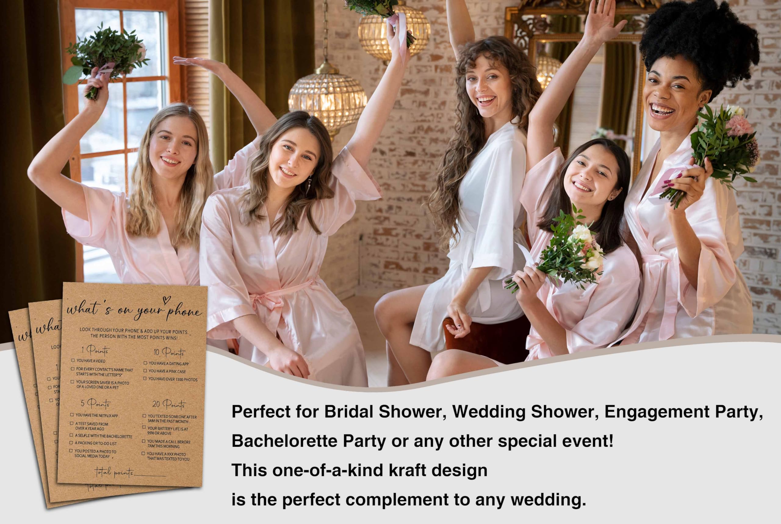 HEZNZXQ Rustic Kraft Wedding Games, Minimalist Bridal Shower Games, Engagement/Bachelorette Party Decorations, 5" x 7" Double-Sided Games Cards(25 Pack)-A01