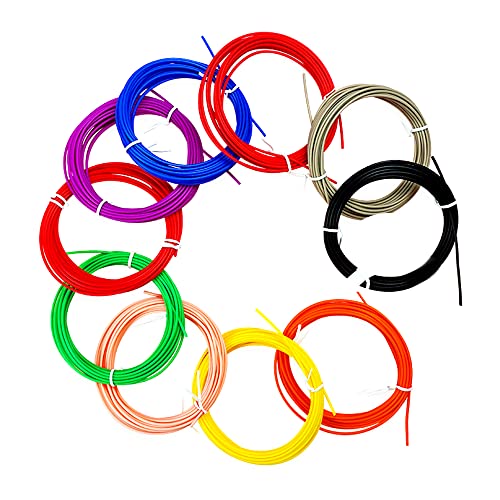 High PCL Filament, Safe for Children, Ultra Smooth 3D Pen Refill Pack with 10 Pcs 164ft, Wide Compatibility for 3D Drawing