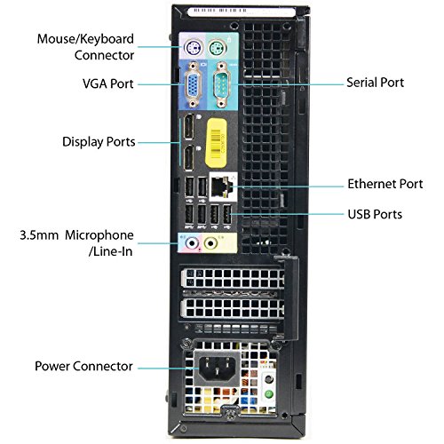 Dell Optiplex 7010 Small Form Desktop, Intel Quad Core i7 3770 3.4Ghz, 8GB RAM, 128GB SSD Hard Drive, DVD-RW, Windows 10 (Renewed)