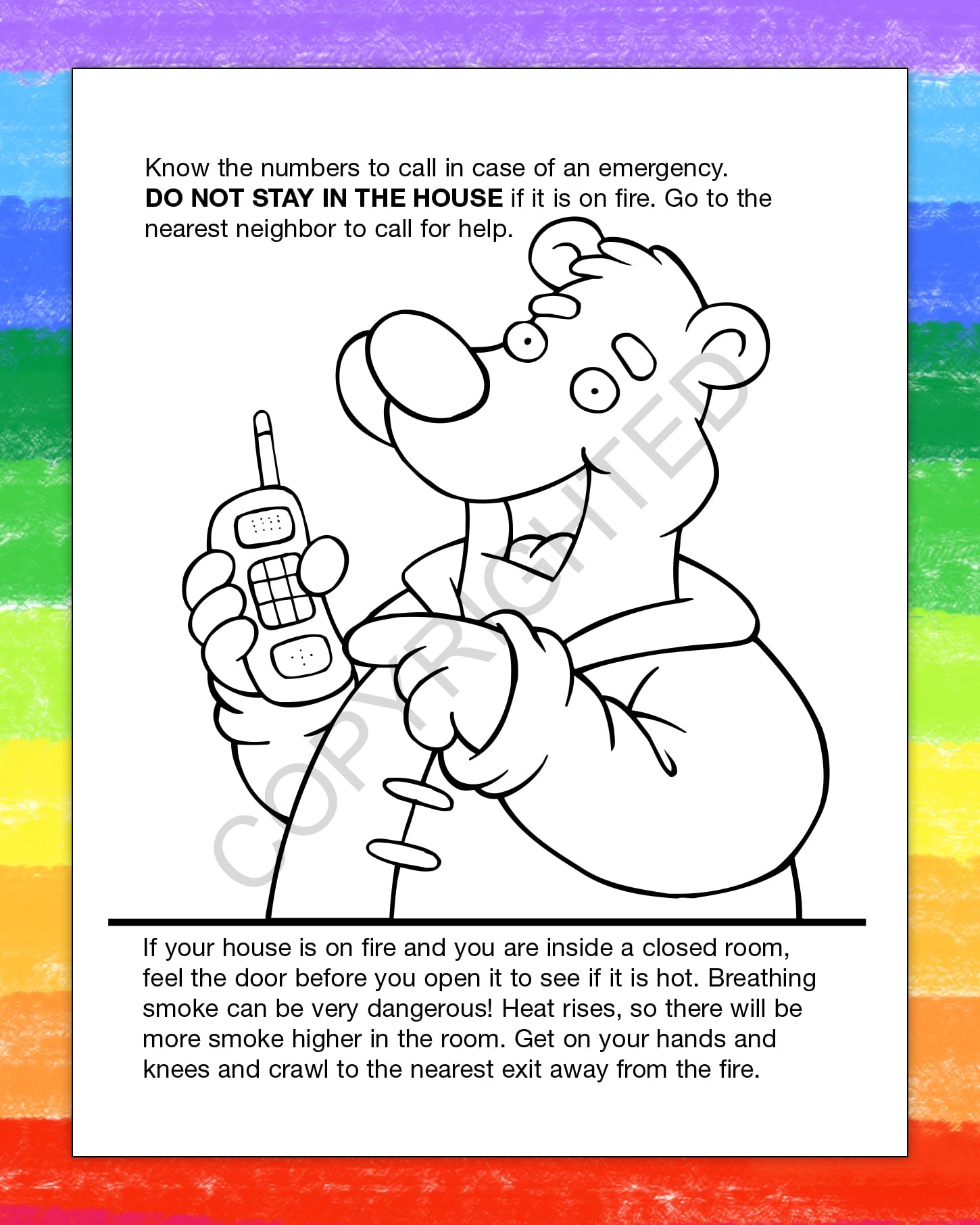 ZOCO - Fire Safety - Educational Coloring Books (25 Bulk Pack, With Crayons) - Fire Prevention Week Items for Kids - Firefighter Party Supplies - Games, Puzzles, Activities