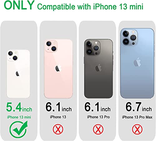 JJGoo Compatible with iPhone 13 Mini Case, Soft Transparent Shockproof Protective Slim Thin Bumper Phone Cover for iPhone 13 Mini - 5.4 inch, TranslucentBlue