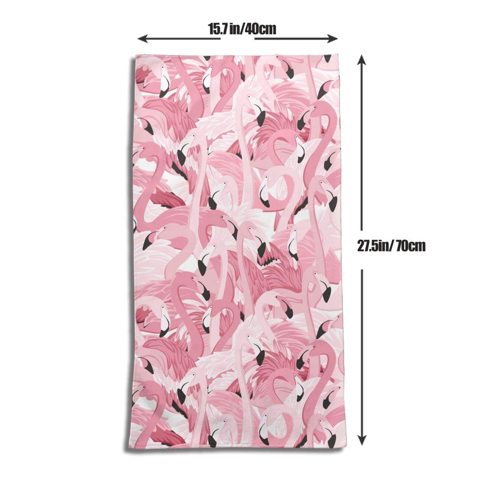 Dujiea Pink Flamingo Kitchen Dish Towel Soft Highly Absorbent Hand Towel Home Decorative Multipurpose for Bathroom Hotel Gym and Spa 15 X 27 Inches