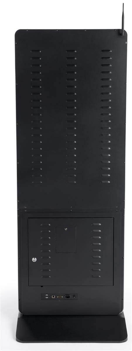 Displays2go 43" Standing Digital Signage Kiosk w/Wheels, Non-Touch, 1 Year Warranty - Black (DGSNFSNT43)