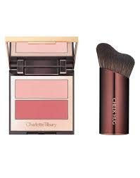 CHARLOTTE TILBURY THE PRETTY GLOWING KIT GLOW FILTER & CHEEK HUG BRUSH" SEDUCE BLUSH" LIMITED EDITION