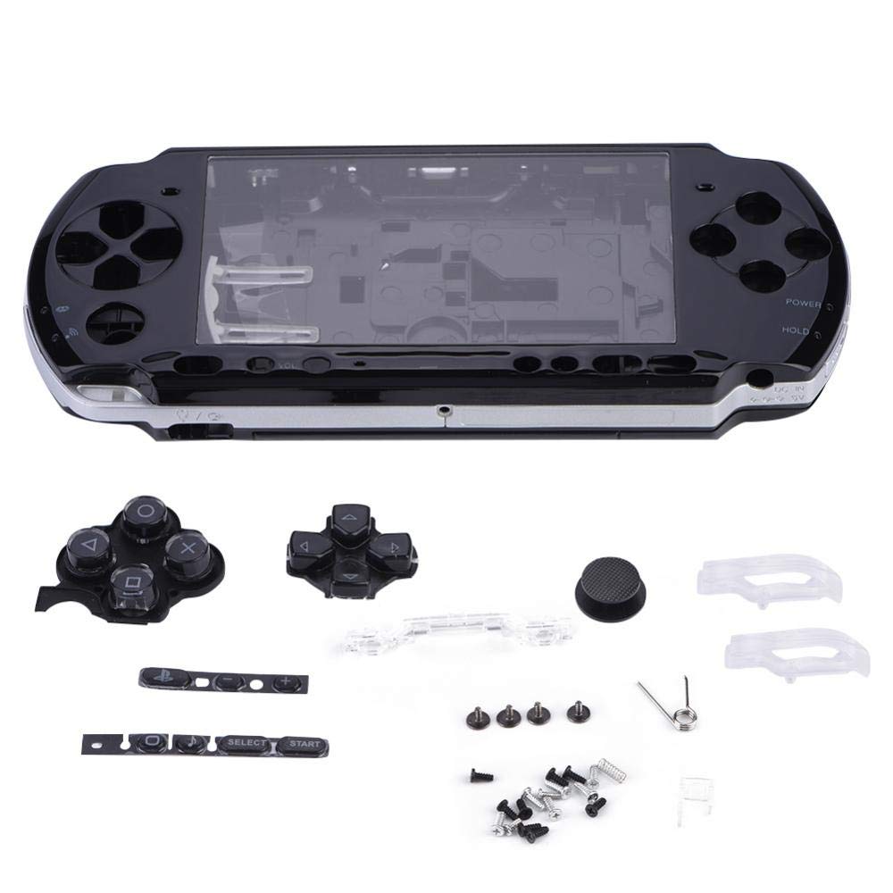Replacement Full Housing Console Game Shell Case Cover Back Repair Parts for PSP 3000,PSP 3000 System, Shock Absorption and Anti Scratch Design Transparent