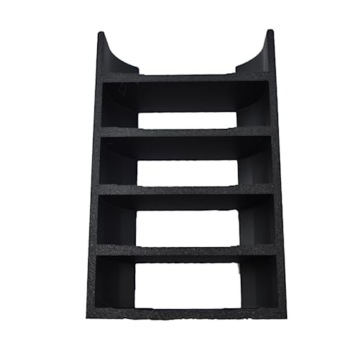 Tumbler Lid Storage Rack | Organize Cup Lids In Cabinets or Counters | 5 Lid Organizer | Made in USA (Black)