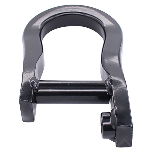 XtremeAmazing 2Pcs Front Bumper Tow Hook Shackles Kit Black