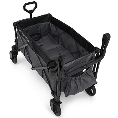 Delta Children Adventure Stroller Wagon, Grey/Black