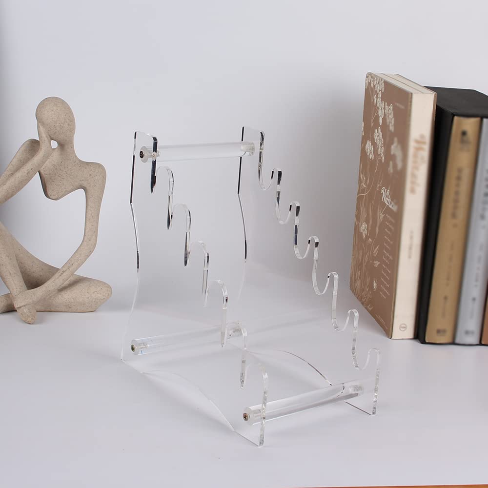 Dagger Rack Butterfly Knife Rack Knife Display Rack Knife Storage Rack Acrylic Desktop Display Rack EDC Mini Knife Rack (Transparent)