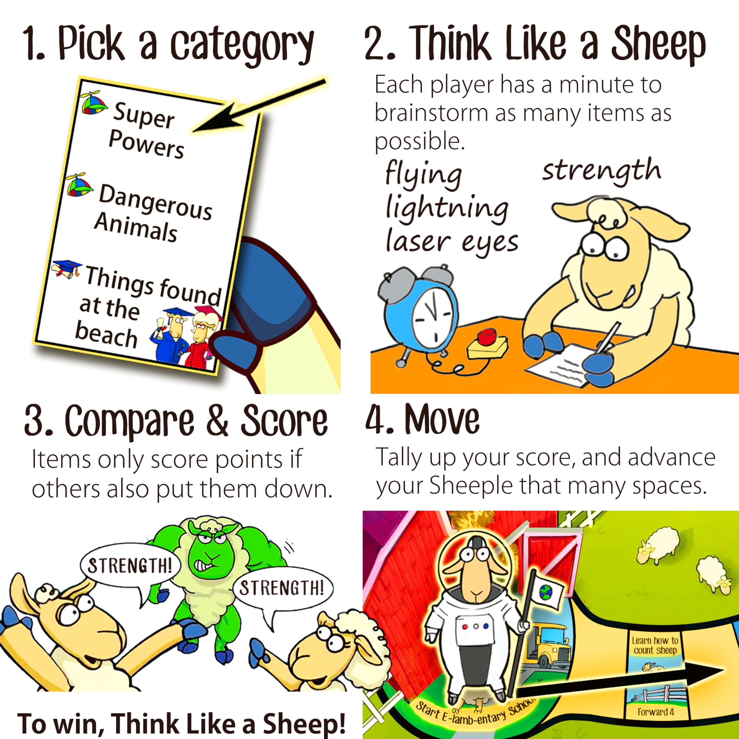 SHEEPLE™ - The Game Where Great Minds Think Alike | Fun Family Friendly Word Association Party Game, 3 to 12 Players, Ages 8+