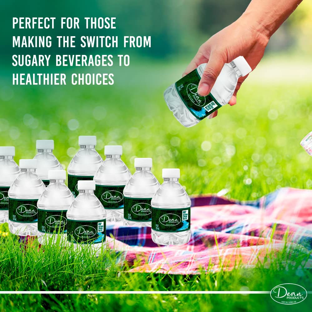 Dean Products - Spring Water Bottles 24 Pack - Bottled Spring Water - Small Bottles of Water - Mini Water Bottles 24 Pack - 8 oz Bottled Water - Bulk Small Water Bottles