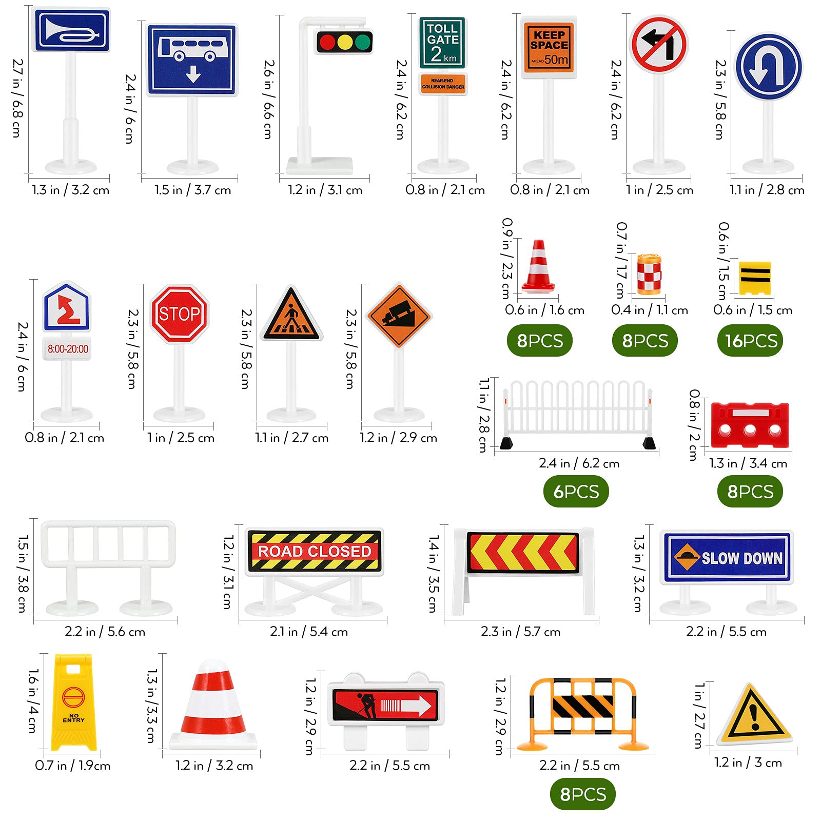 TOYANDONA 1 Set Play Traffic Signs, Street Signs Playset for Kids