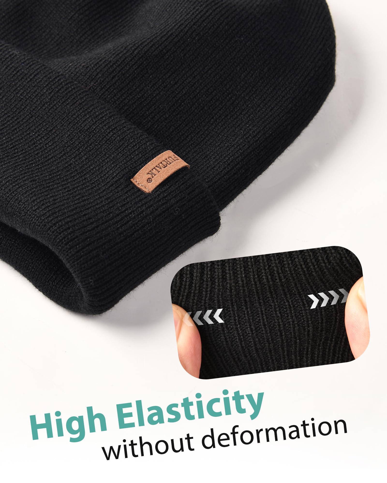 FURTALK Beanie for Men Women Cuffed Thick Knitted Unisex Winter Hat Beanies Skull Cap