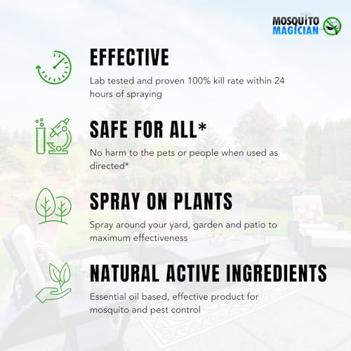 Mosquito Magician Backpack Fogger w/ 2 Gallons Liquid Concentrate - Gas Powered - Kills Mosquitoes, Fleas, and Fire Ants - Efficient Coverage - Easy & Comfortable Use - Ideal for Large Properties
