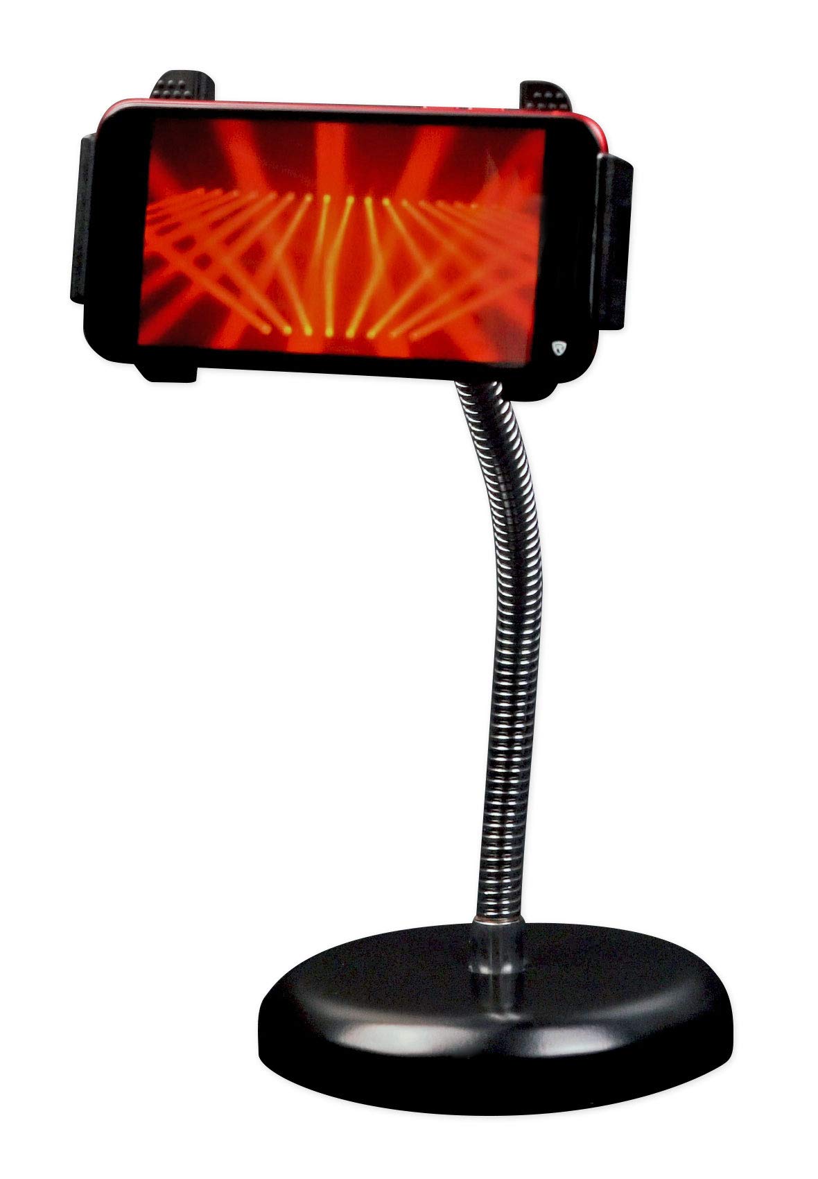Rockville RDMS6 Studio Desktop Mic Stand w 11.8" Gooseneck+Round Weighted Base, Black