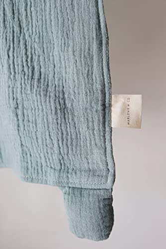 Marlowe & Co Organic Cotton Muslin Lion Lovey Blanket, Organic Cotton Muslin Lion Security Blanket (Sage)