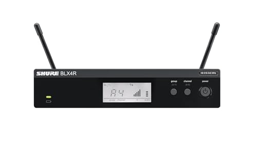Shure BLX14R UHF Wireless System for Guitar and Bass - 14-Hour Battery Life, 300 ft Range, UHF | Includes 1/4" Jack Instrument Cable & Single Channel Rack Mount Receiver | H11 Band (BLX14R-H11)