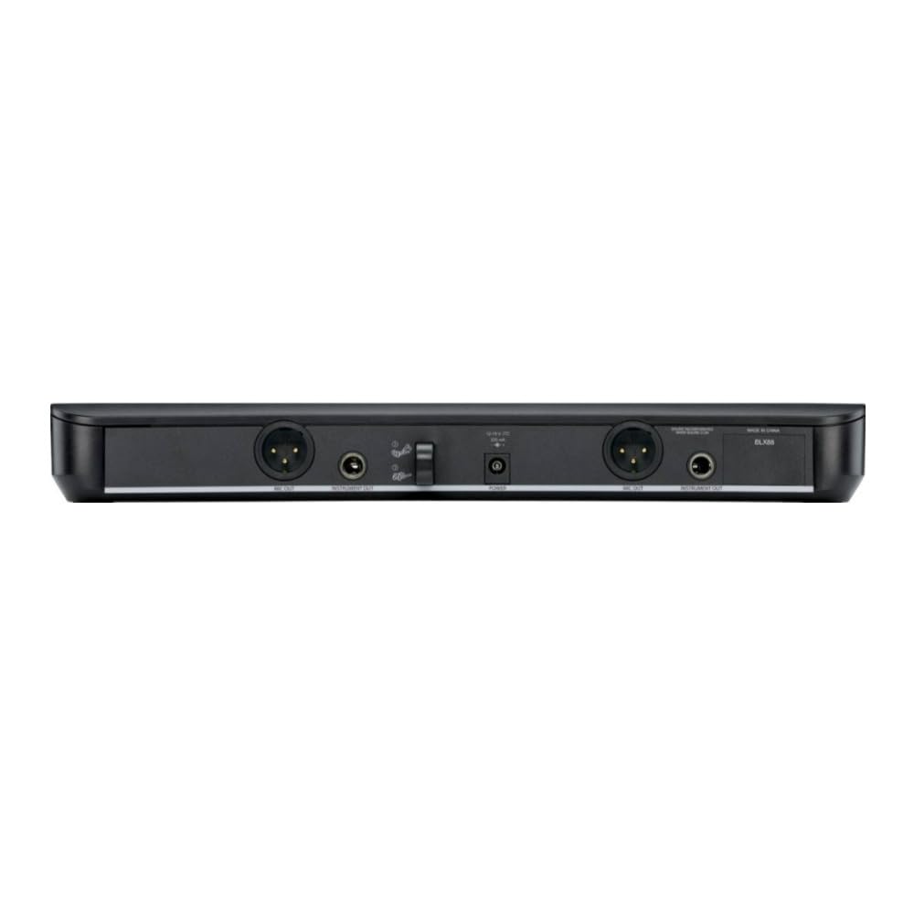 Shure BLX288/PG58 Wireless Microphone System - 14-Hour Battery Life, 300 ft Range, UHF | Includes (2) PG58 Handheld Vocal Mics, Dual Channel Receiver | J11 Band (BLX288/PG58-J11)